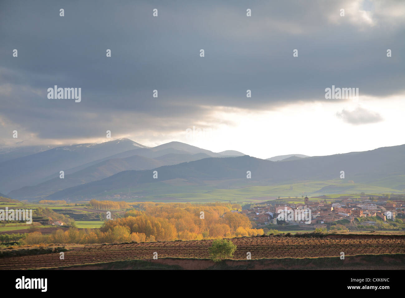 San Millan Valley, Cardenas valley, Badaran, rioja wine region, Spain ...