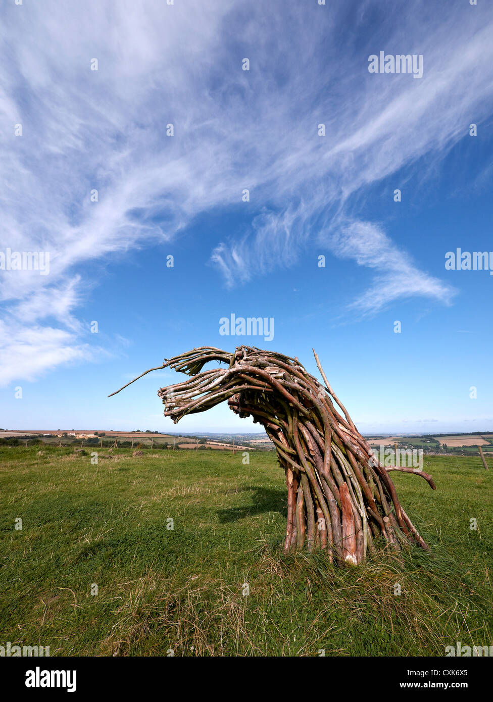 Recent addition of an eerie tree twig formation at the historic site of ...