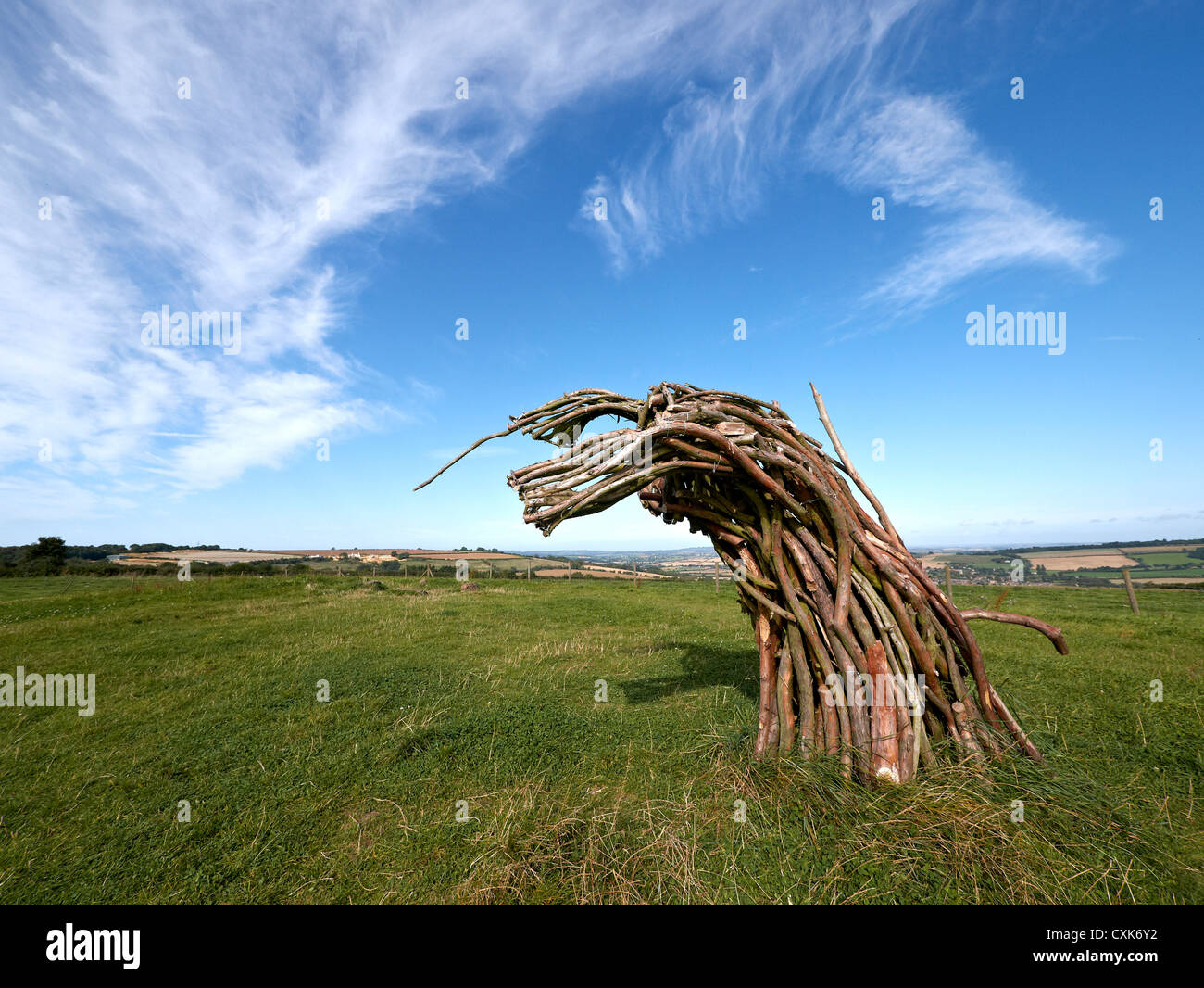 Recent addition of an eerie tree twig formation at the historic site of ...
