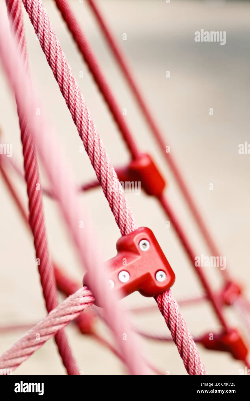 Detail of red ropes, France Stock Photo - Alamy