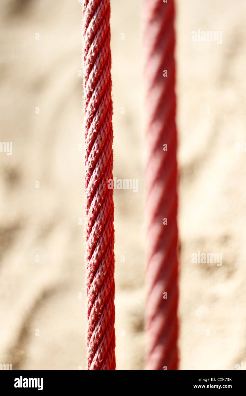 Detail of red rope, France Stock Photo - Alamy