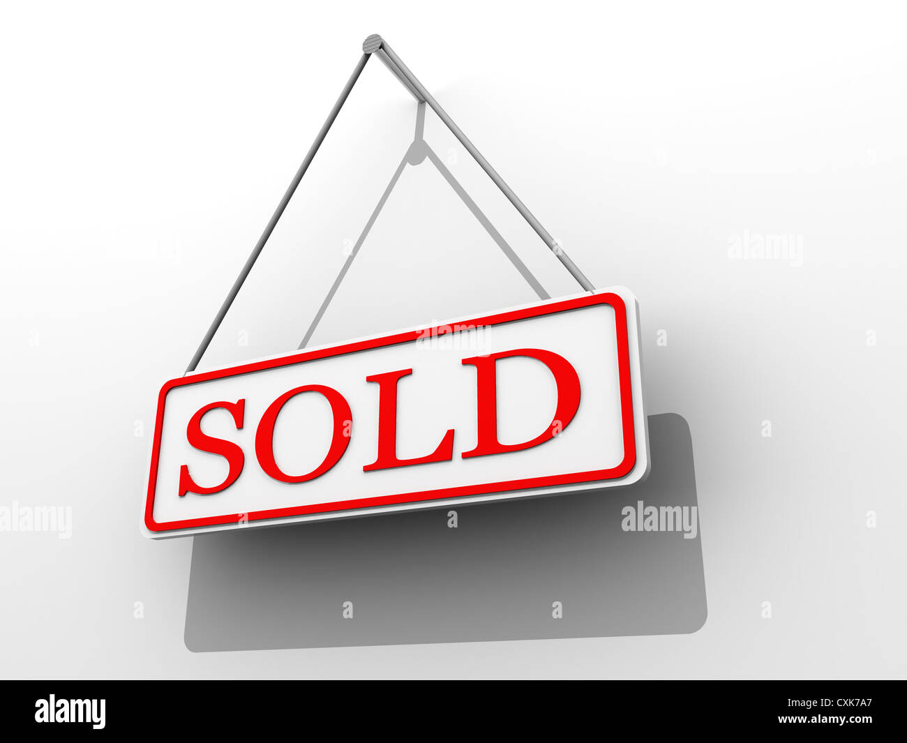 Sign sold. 3d Stock Photo - Alamy