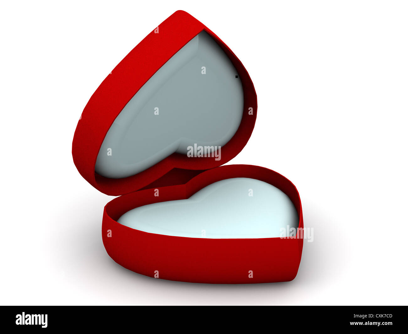 Box as heart. 3d Stock Photo - Alamy
