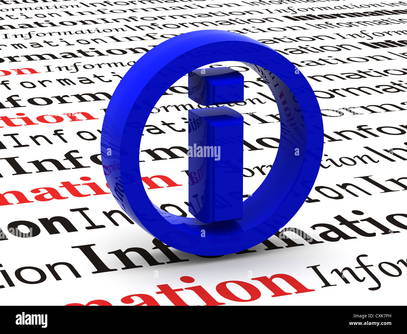 Information. Symbol. 3d Stock Photo - Alamy