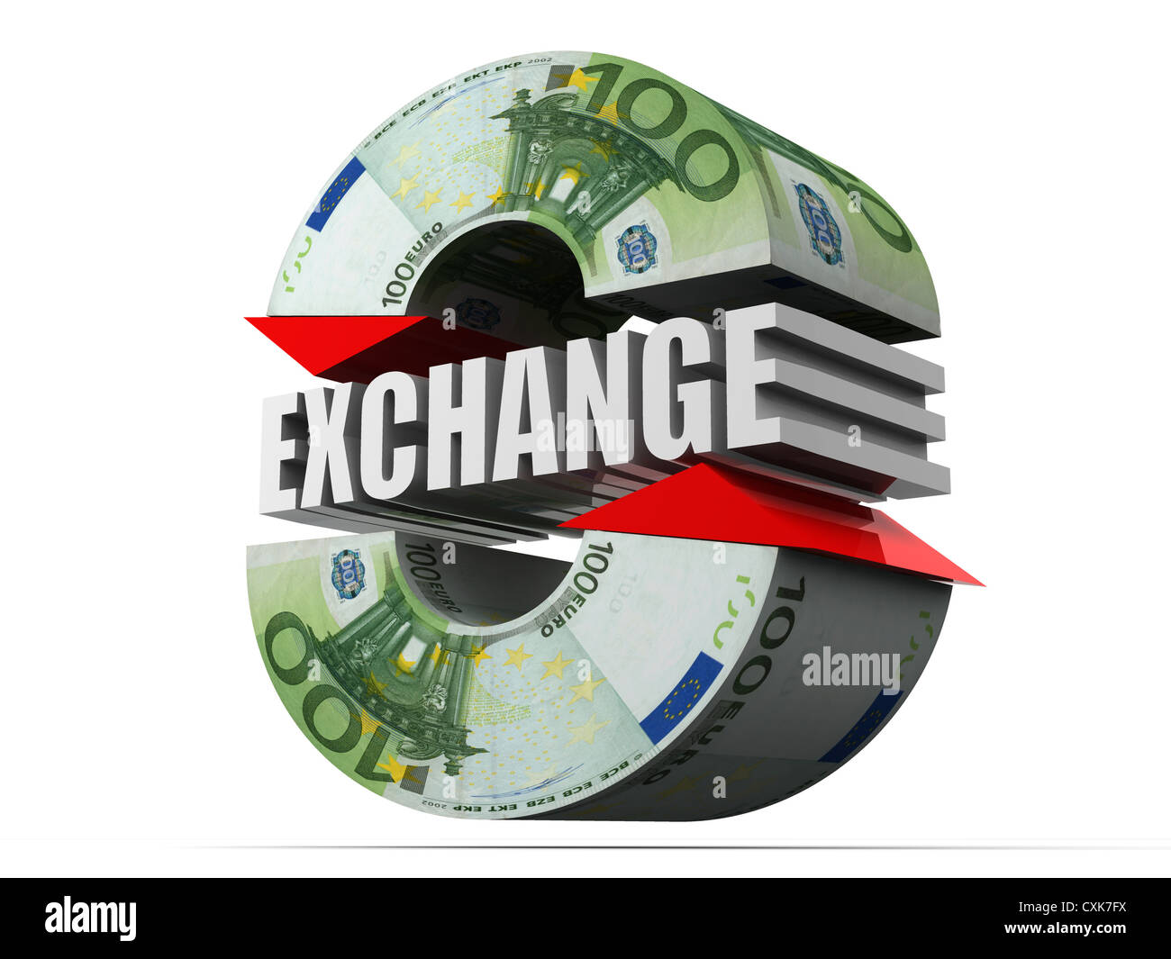 Currency exchange. Euro. 3d Stock Photo - Alamy