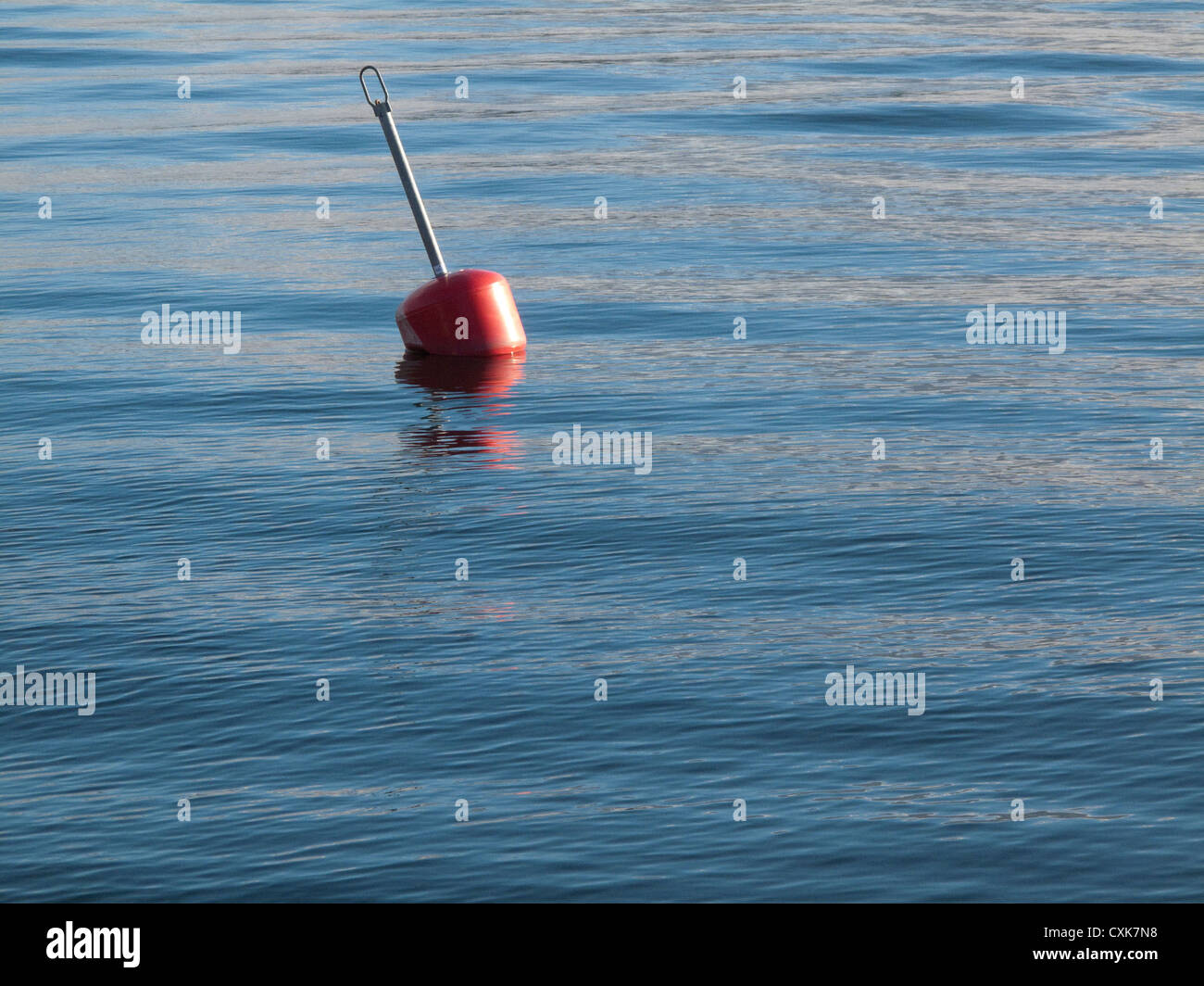 orange boat buoy in the water Stock Photo - Alamy