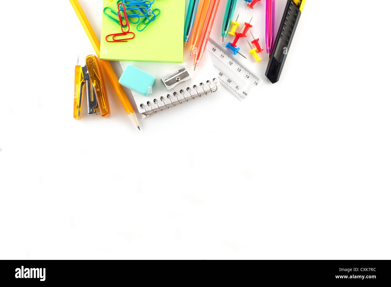 Assortment of stationery Stock Photo - Alamy