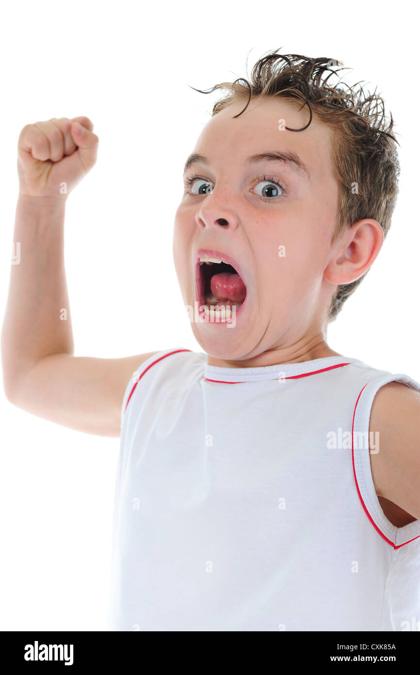 Angry little boy Stock Photo - Alamy