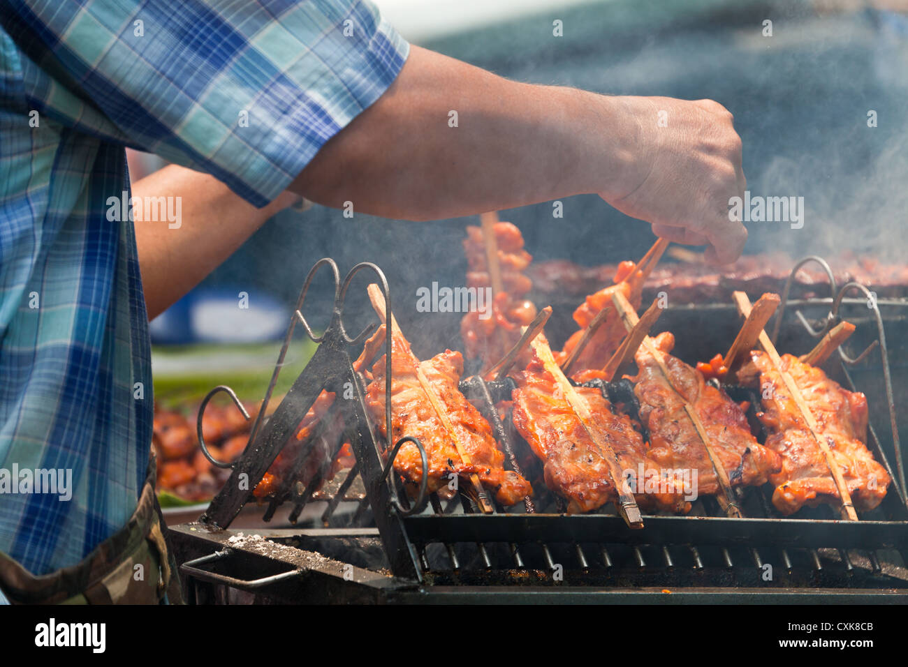 Barbecue on the Street in Bangkok Stock Photo - Alamy