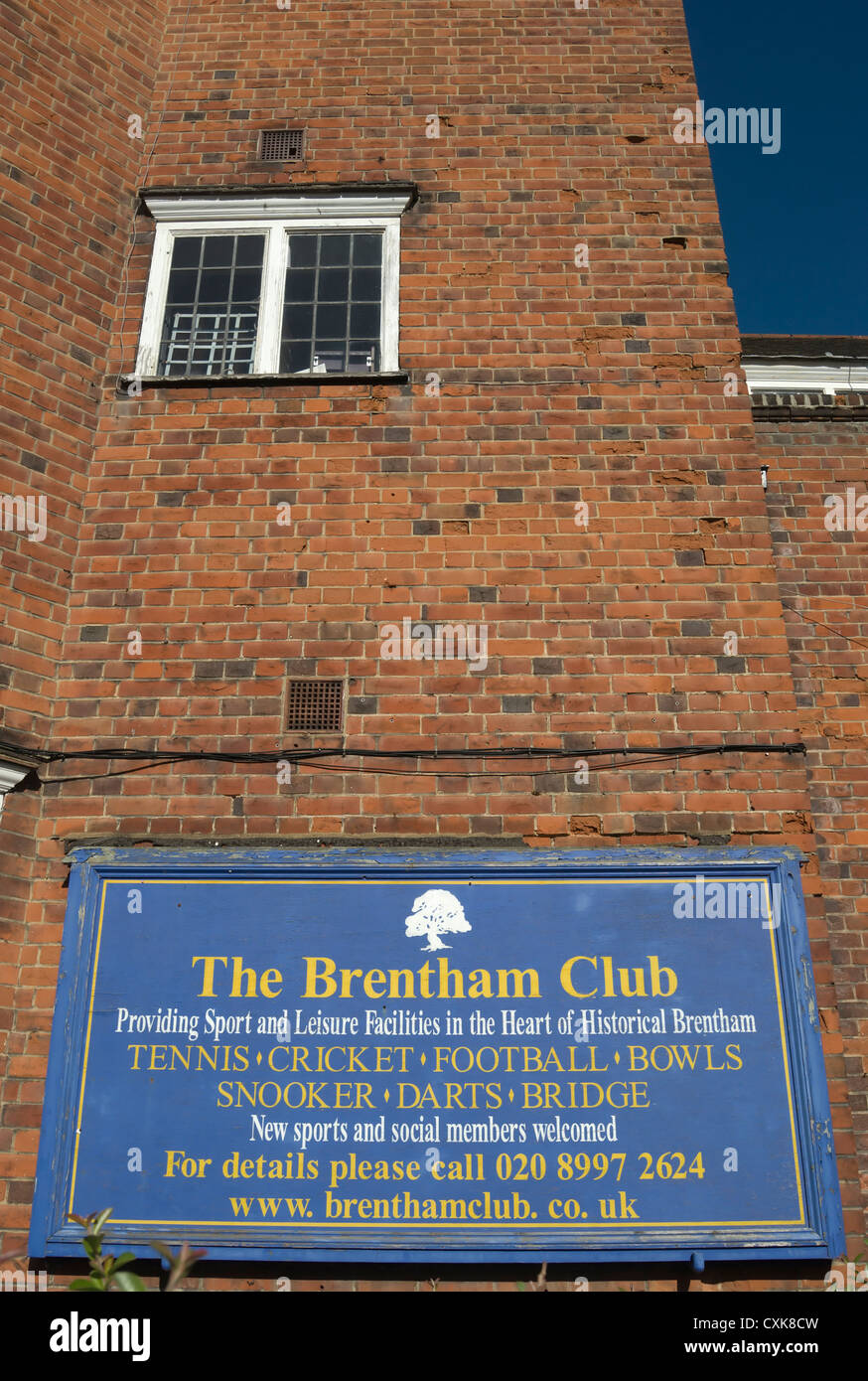 sign for the brentham club, a sports, leisure and social club in ...