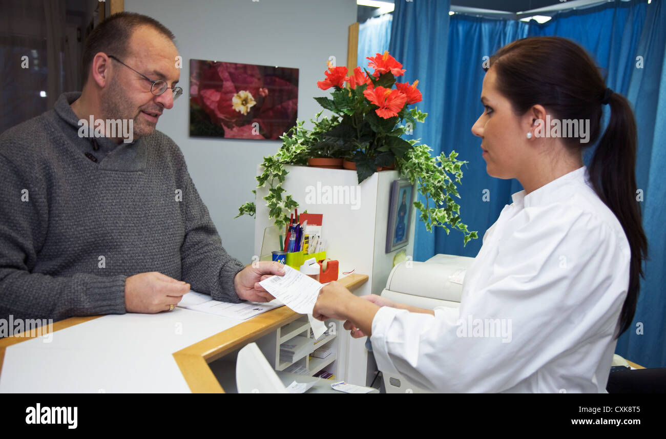 Patient receives a prescription Stock Photo - Alamy