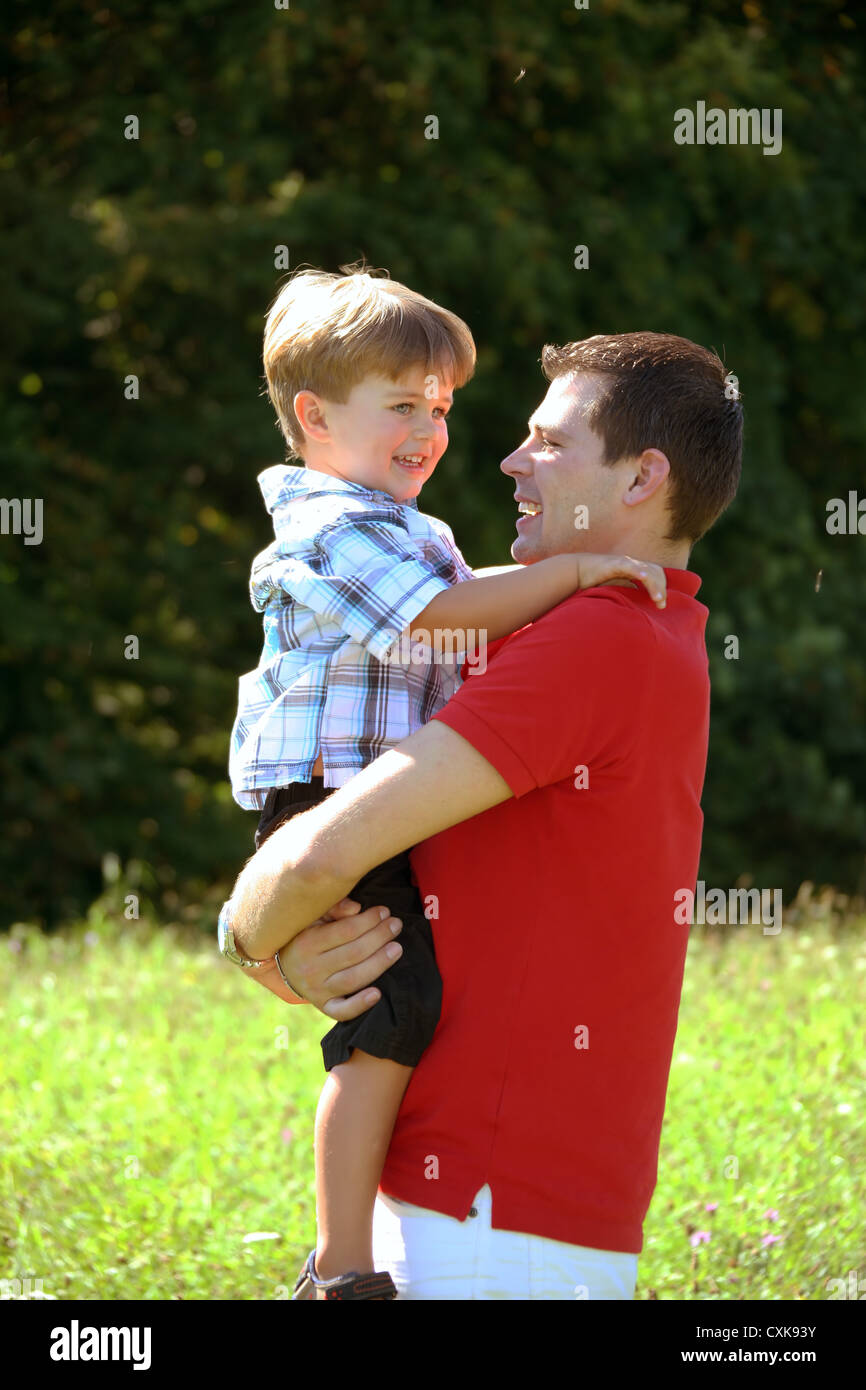 Father with boy Stock Photo - Alamy