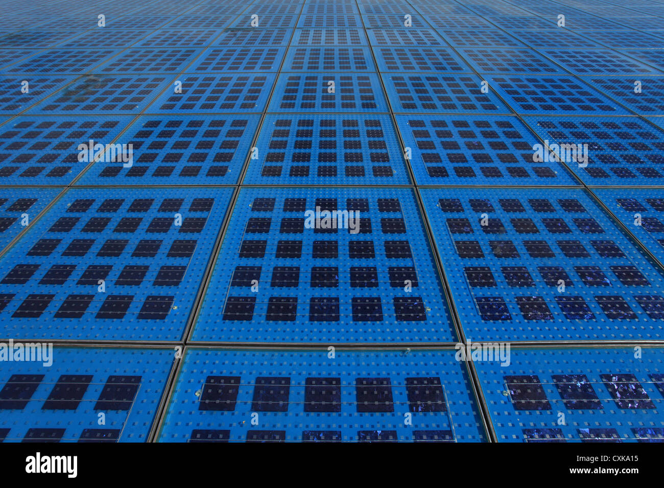 The blue solar panels of "The Greeting to the Sun" artwork by Nikola ...