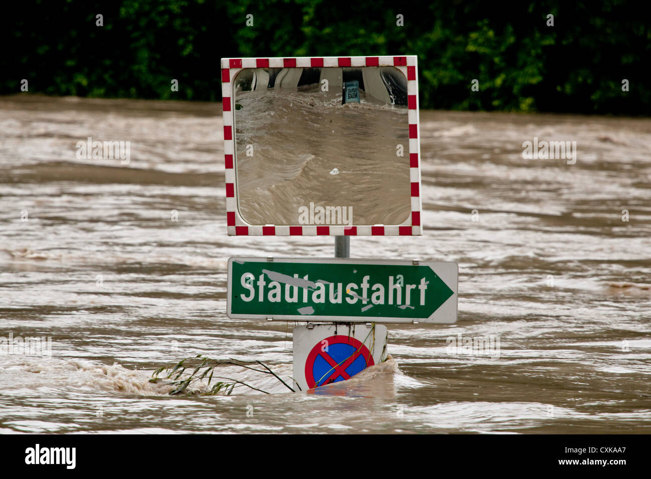 Flood after heavy rain Stock Photo - Alamy