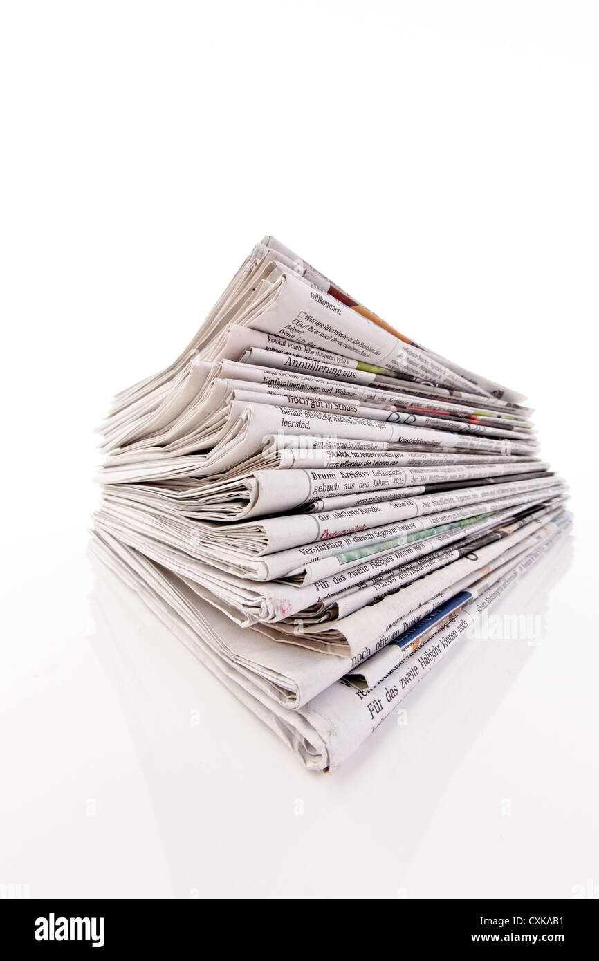 piles of newspaper Stock Photo - Alamy