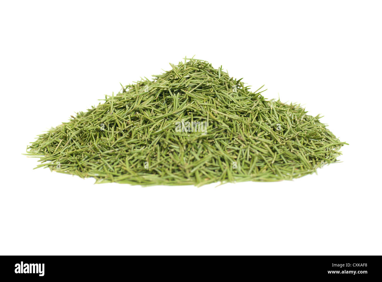 Stack of green needles Stock Photo - Alamy