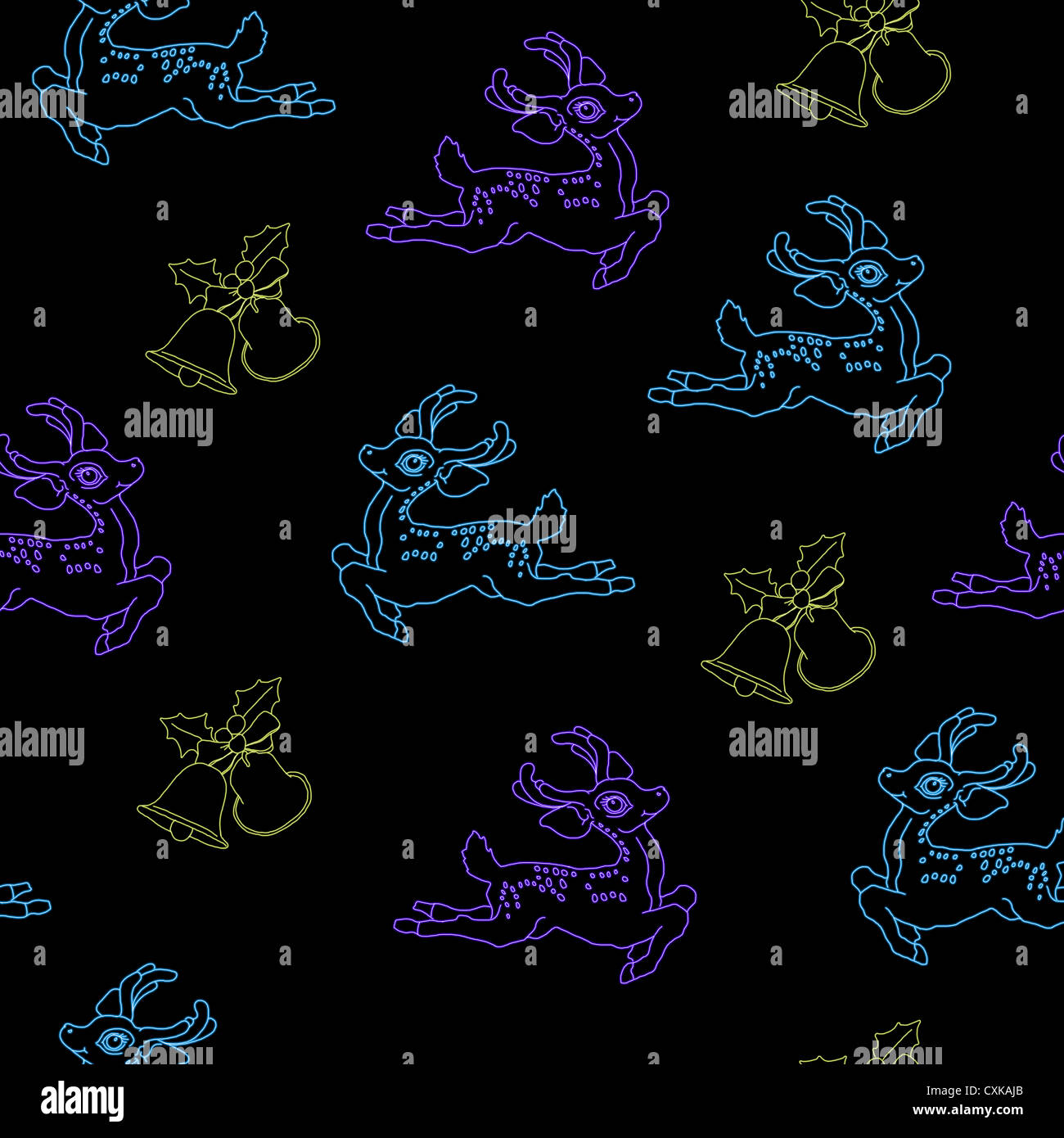 Reindeer pattern wallpaper hi-res stock photography and images - Alamy