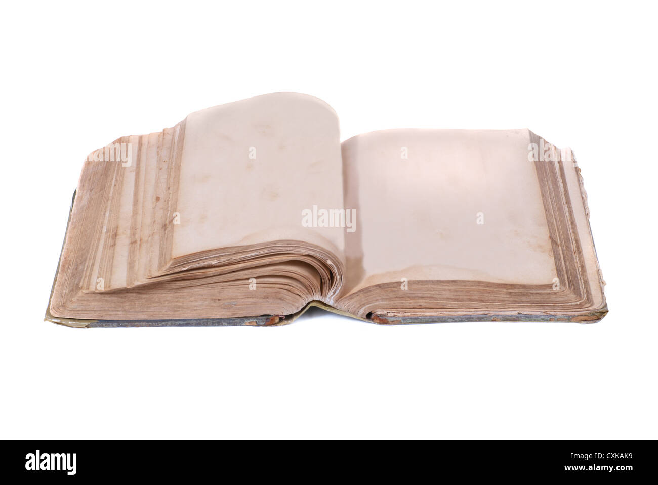 Empty old book Stock Photo - Alamy