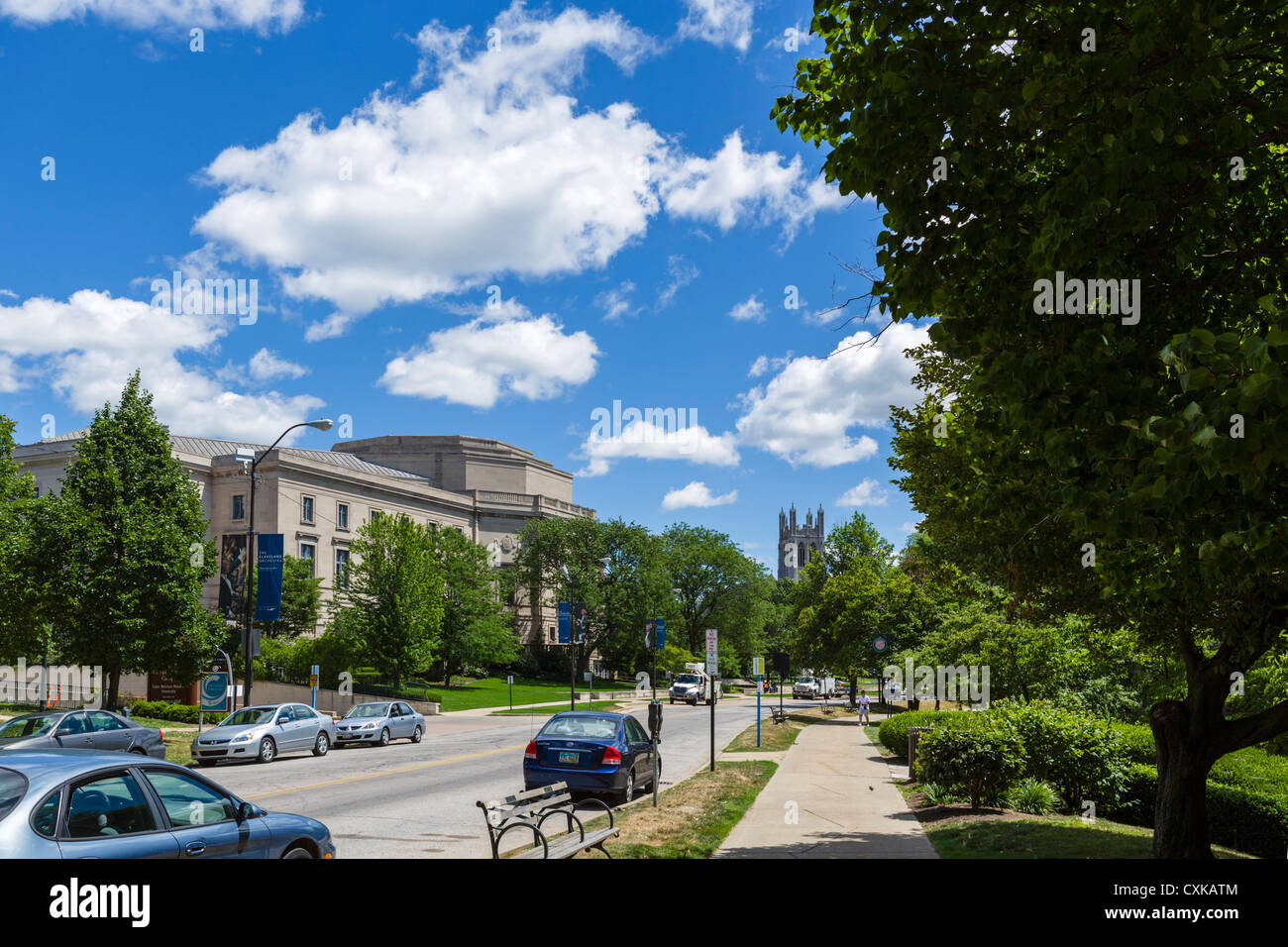 University Circle district looking towards Severance Hall, Cleveland ...