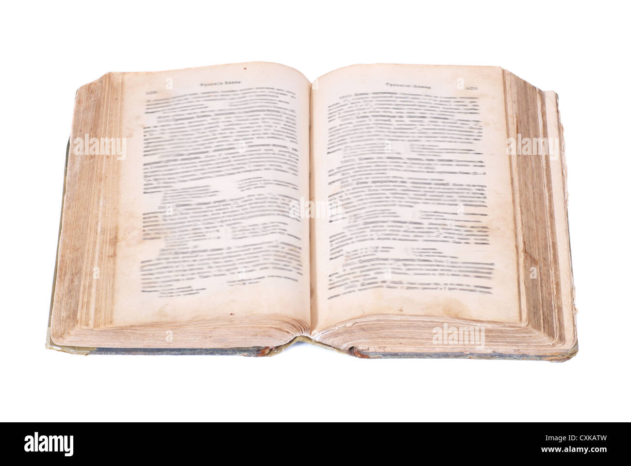 Open old book Stock Photo - Alamy
