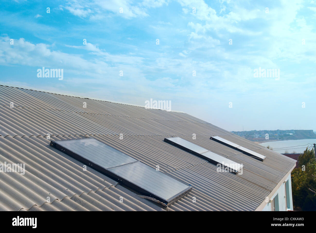Solar water heating system Stock Photo - Alamy Solar water heating system Stock Photo - Alamy