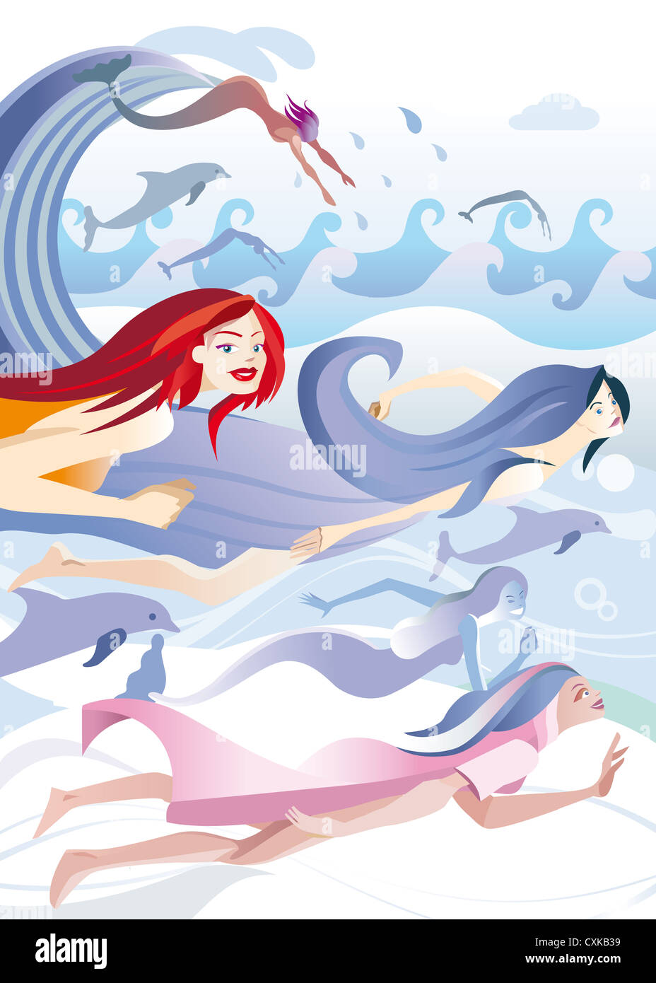 Sirens painting hi-res stock photography and images - Alamy