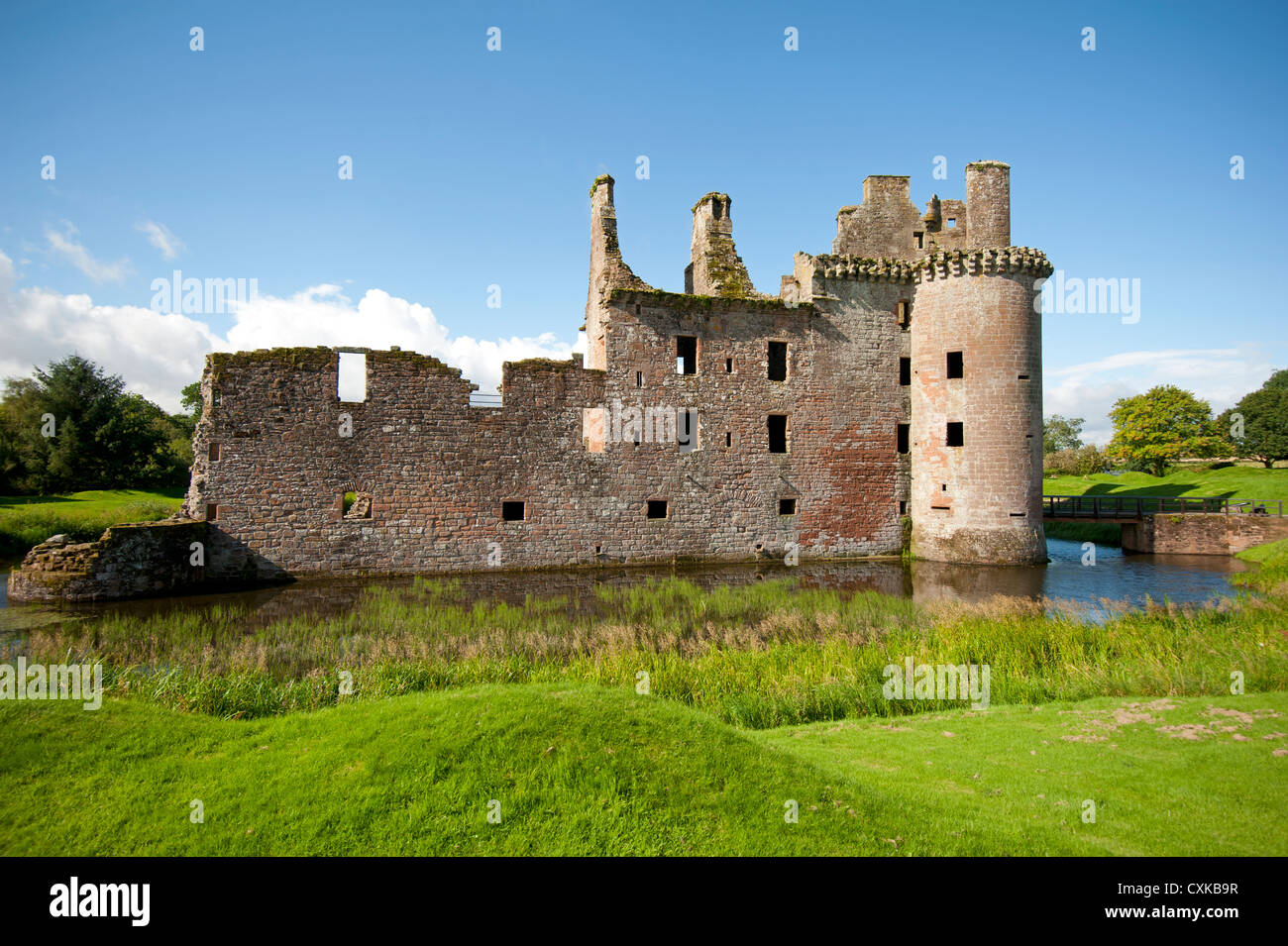 Caerlaverock Castle 13th century moated castle Dumfries and Galloway ...
