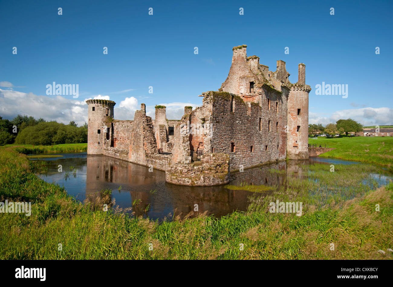 Caerlaverock Castle 13th century moated castle Dumfries and Galloway ...