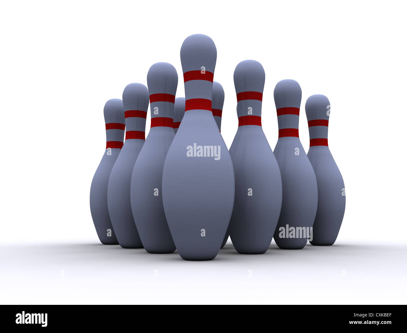 bowling pins. 3d Stock Photo - Alamy