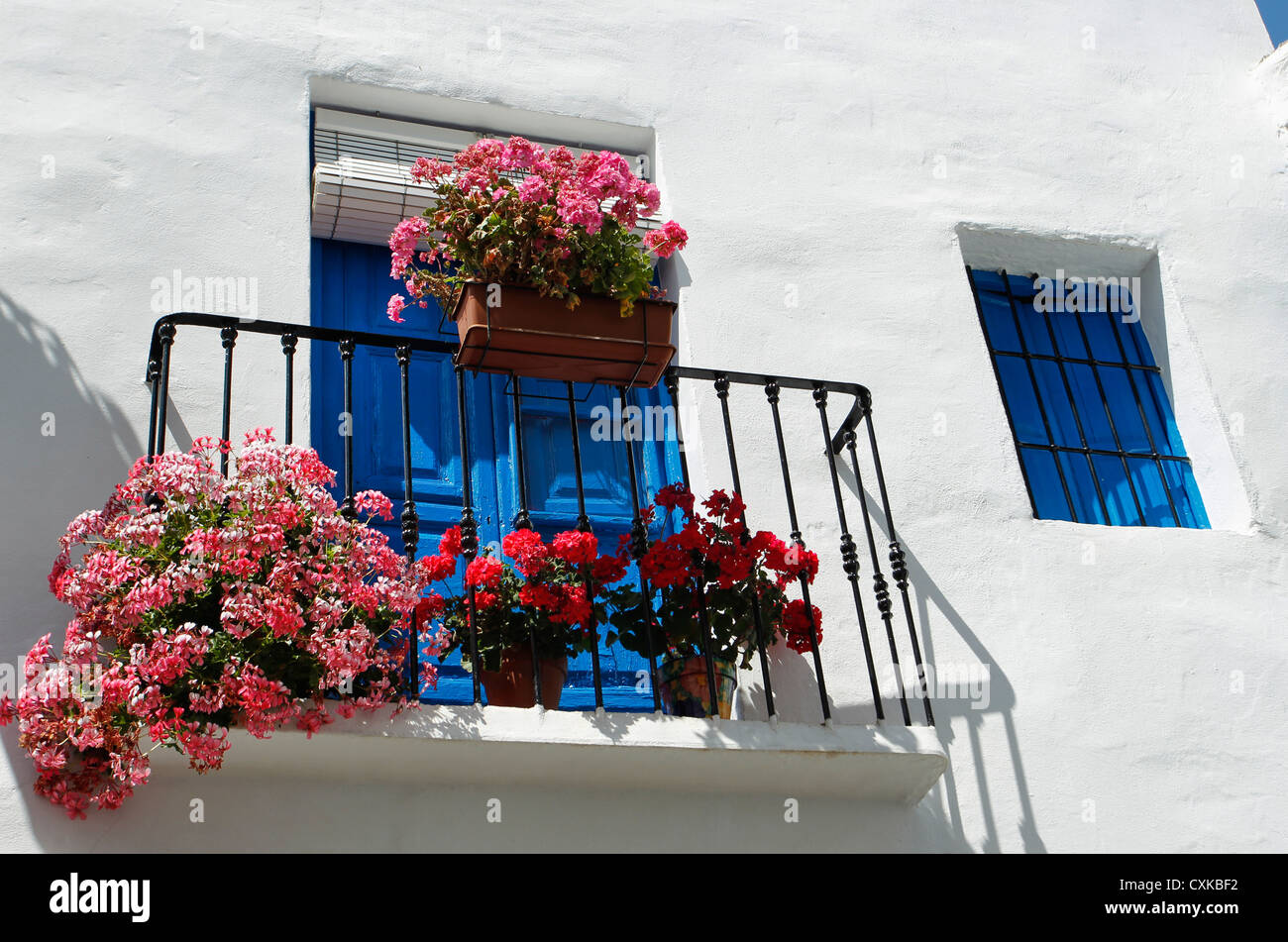 Andalusian style house in the village of Competa in Andalusia, Southern ...