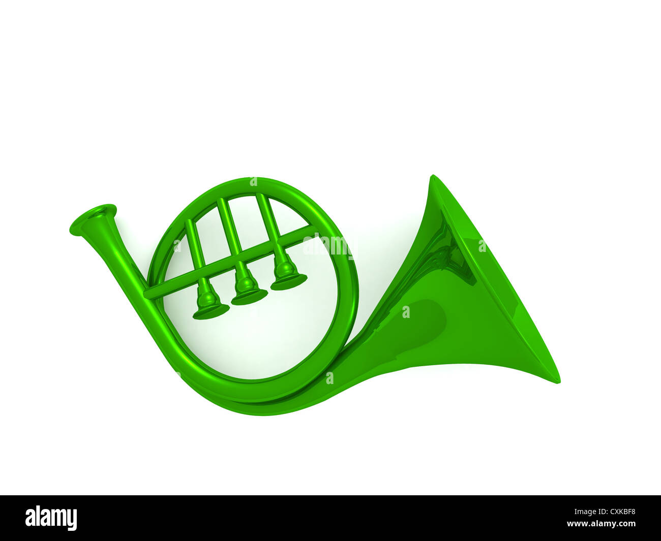 musical instrument horn.3d Stock Photo - Alamy