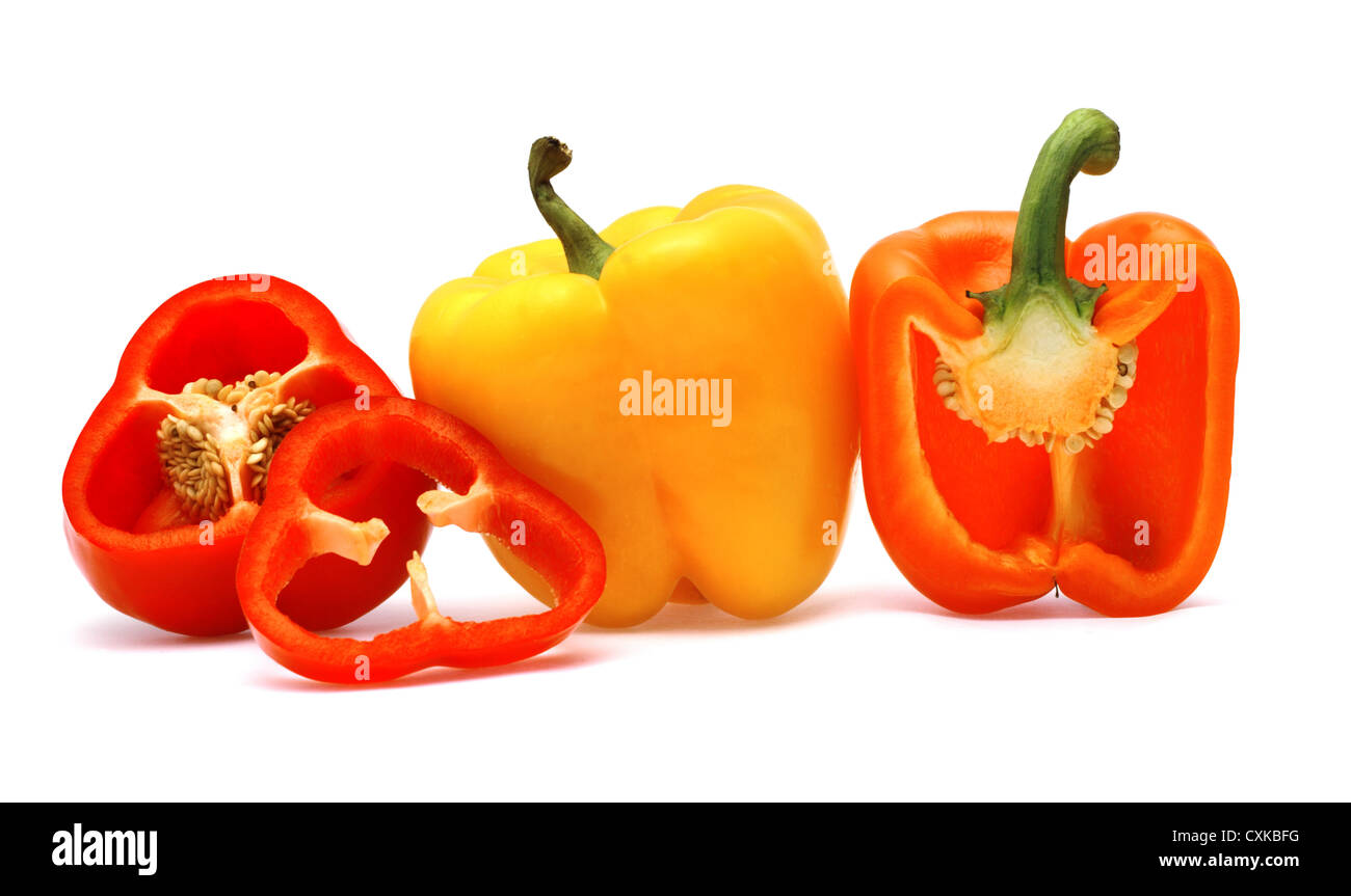 Fresh paprika isolated on white background Stock Photo - Alamy