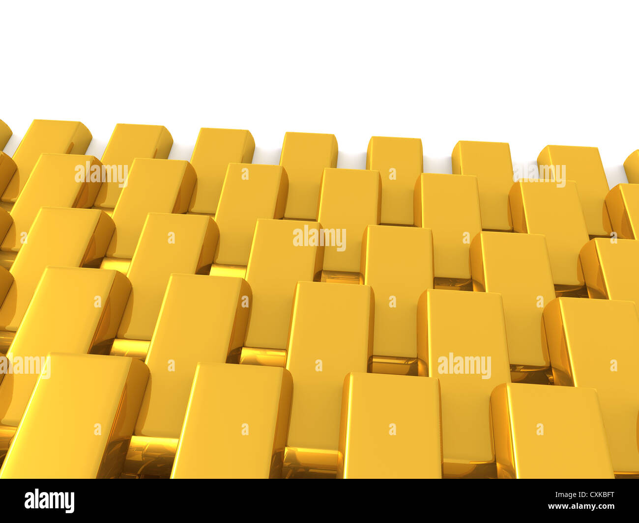 Golden 3d shape hi-res stock photography and images - Alamy