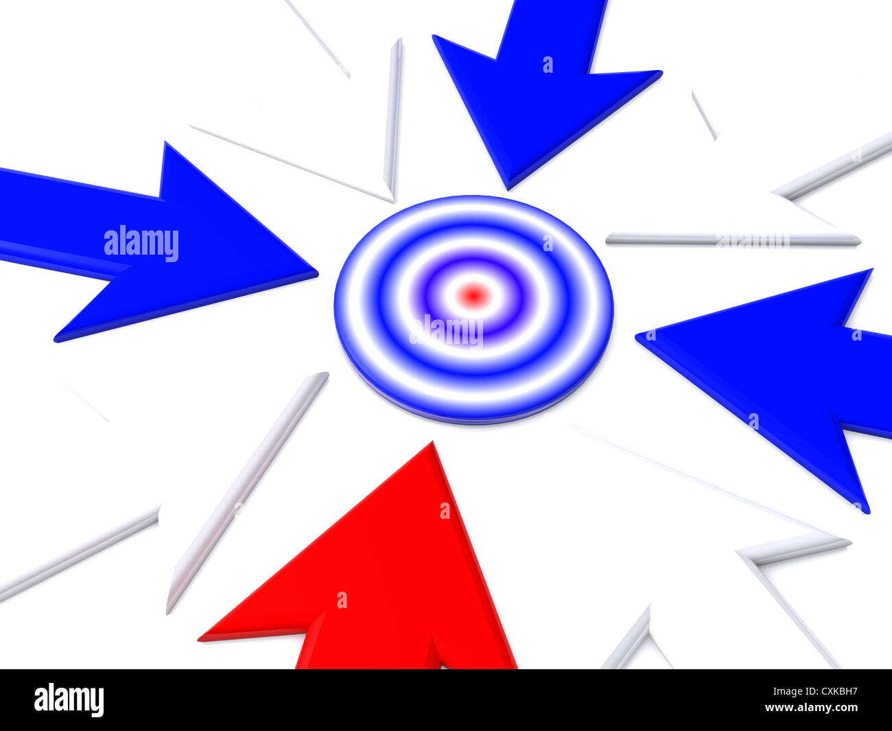 pointer to target. 3d Stock Photo - Alamy