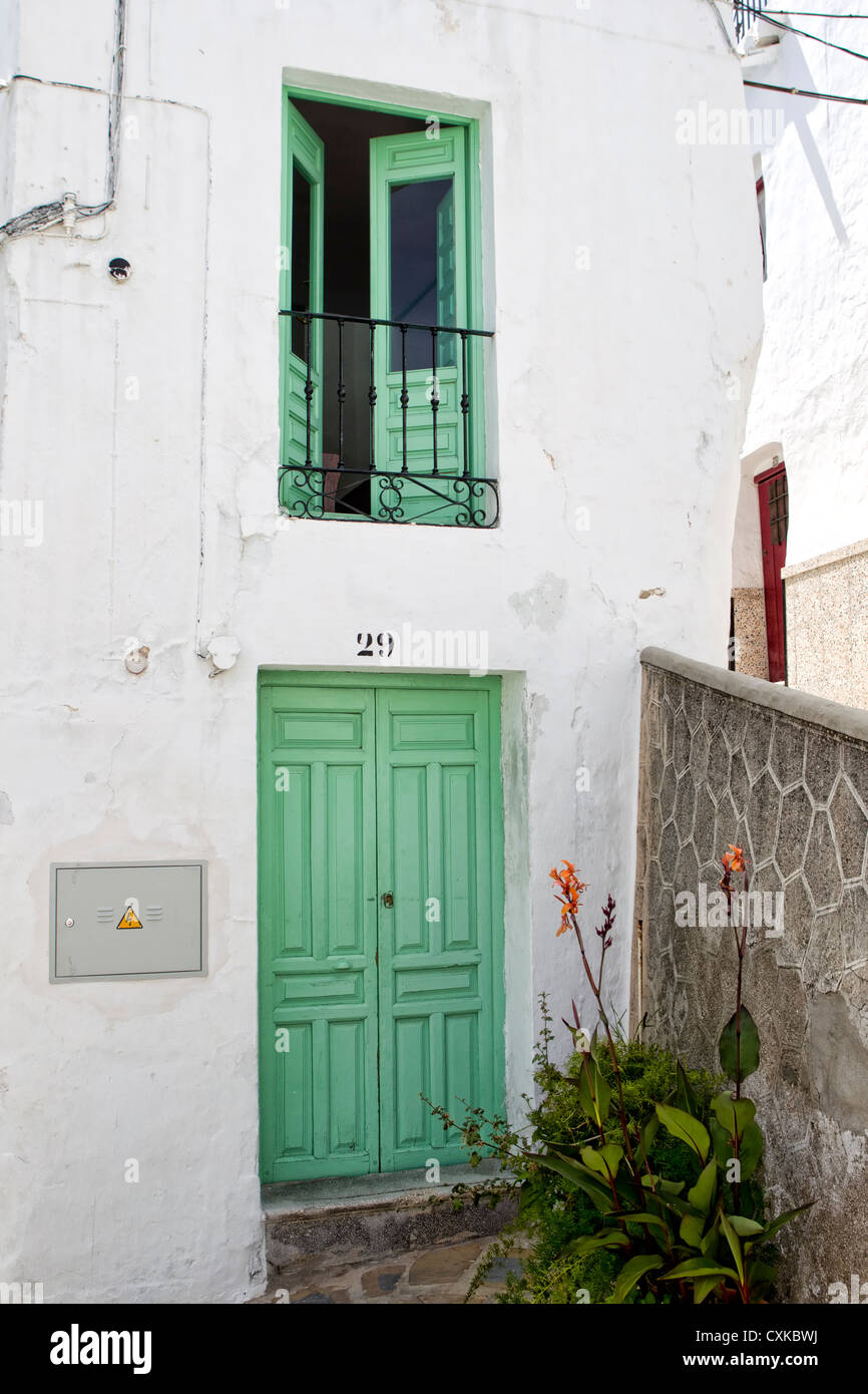 House in the village of Competa in Andalusia, Southern Spain Stock ...