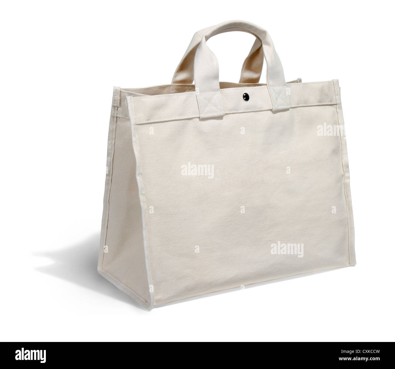 white canvas bag photographed on a white background Stock Photo - Alamy