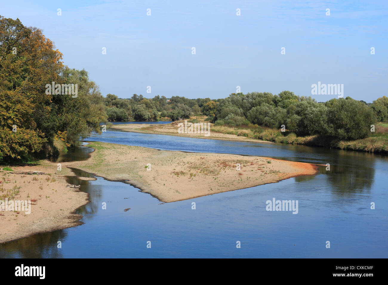 Mulde river in autumn Stock Photo - Alamy