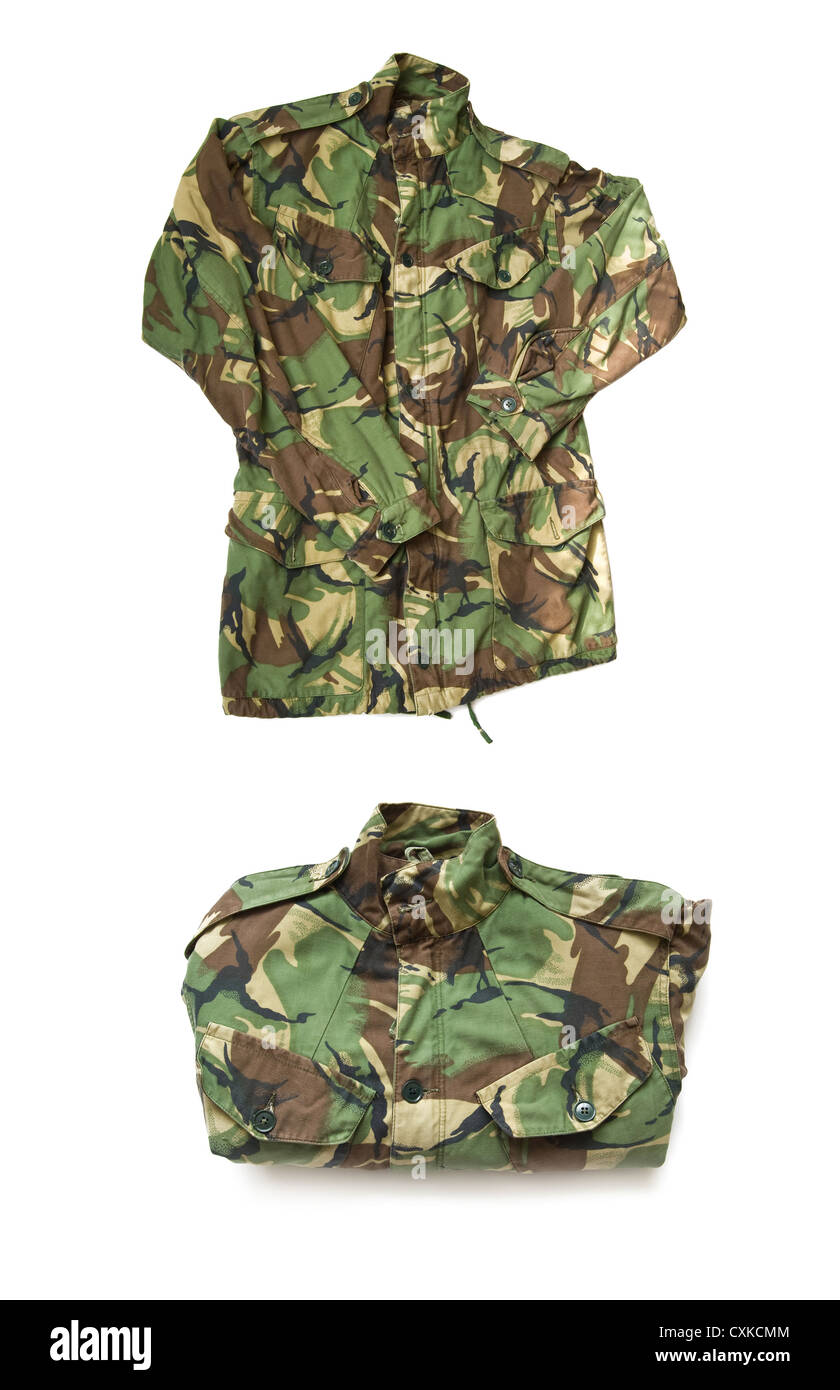 Military jacket on white Cut Out Stock Images & Pictures - Alamy