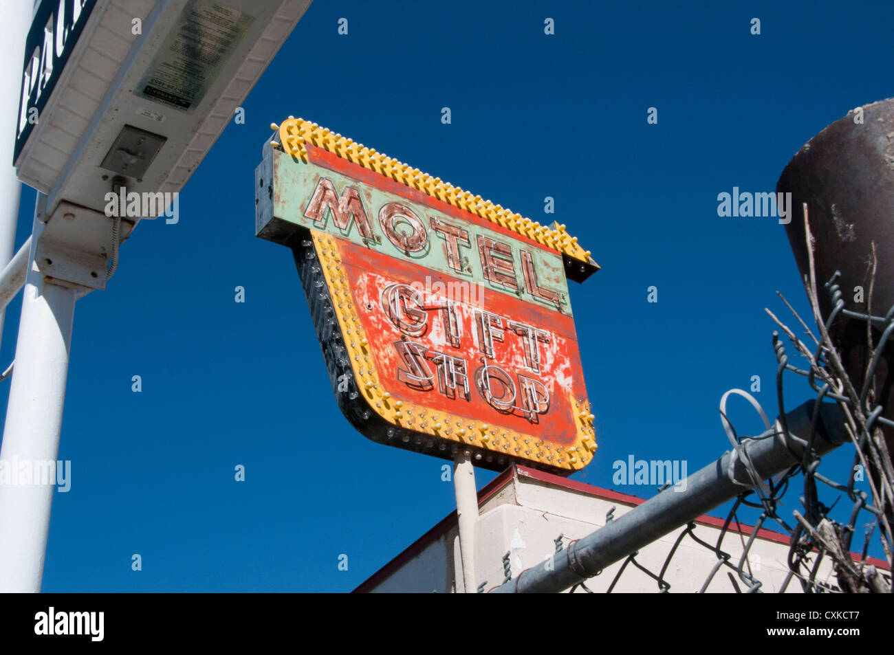 Motel gift shop sign Stock Photo - Alamy