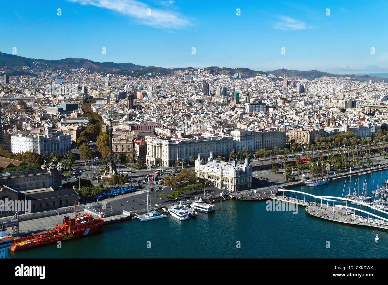 Spain - Barcelona - Overview Stock Photo - Alamy