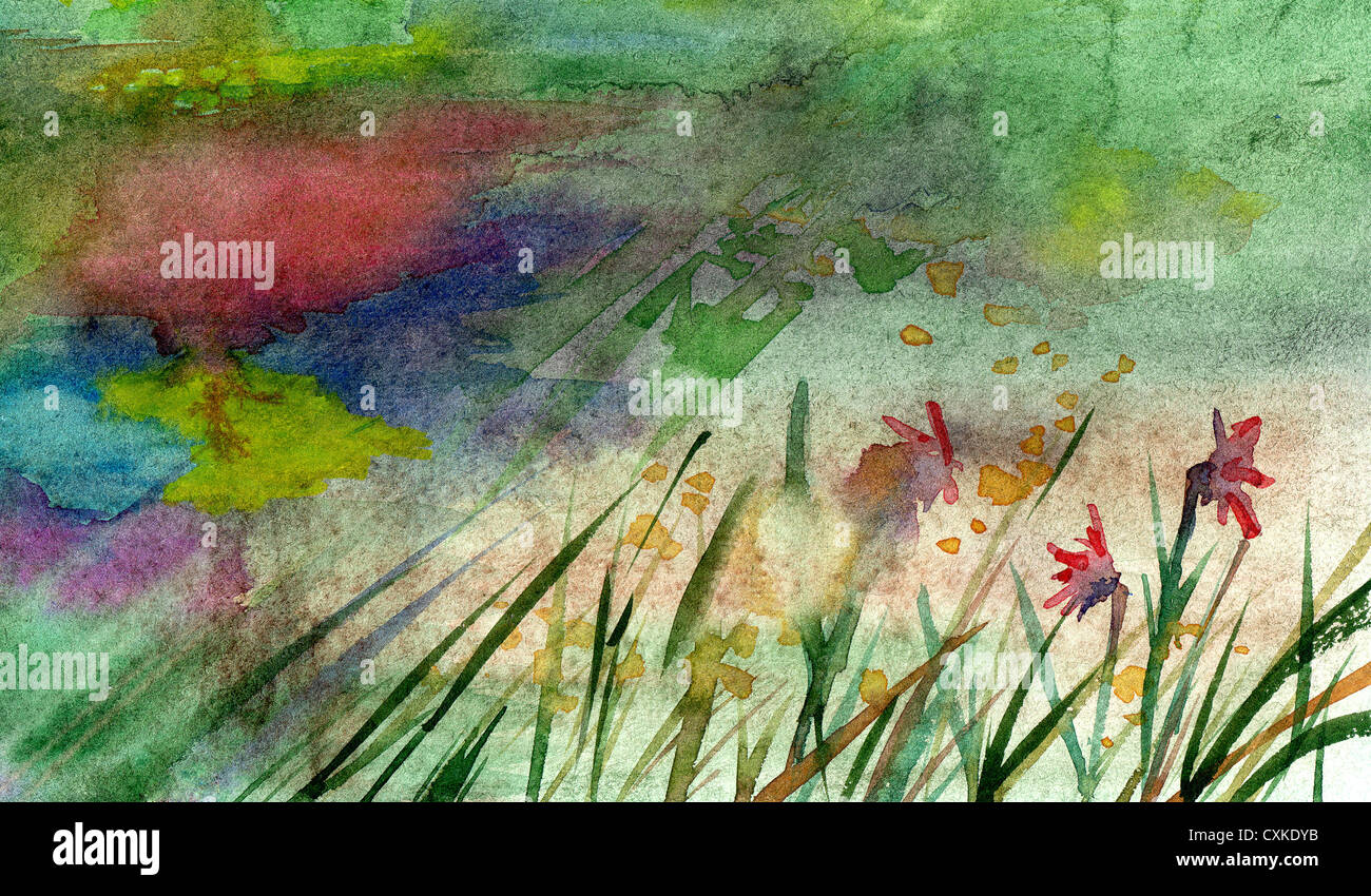 Watercolor frame hi-res stock photography and images - Alamy
