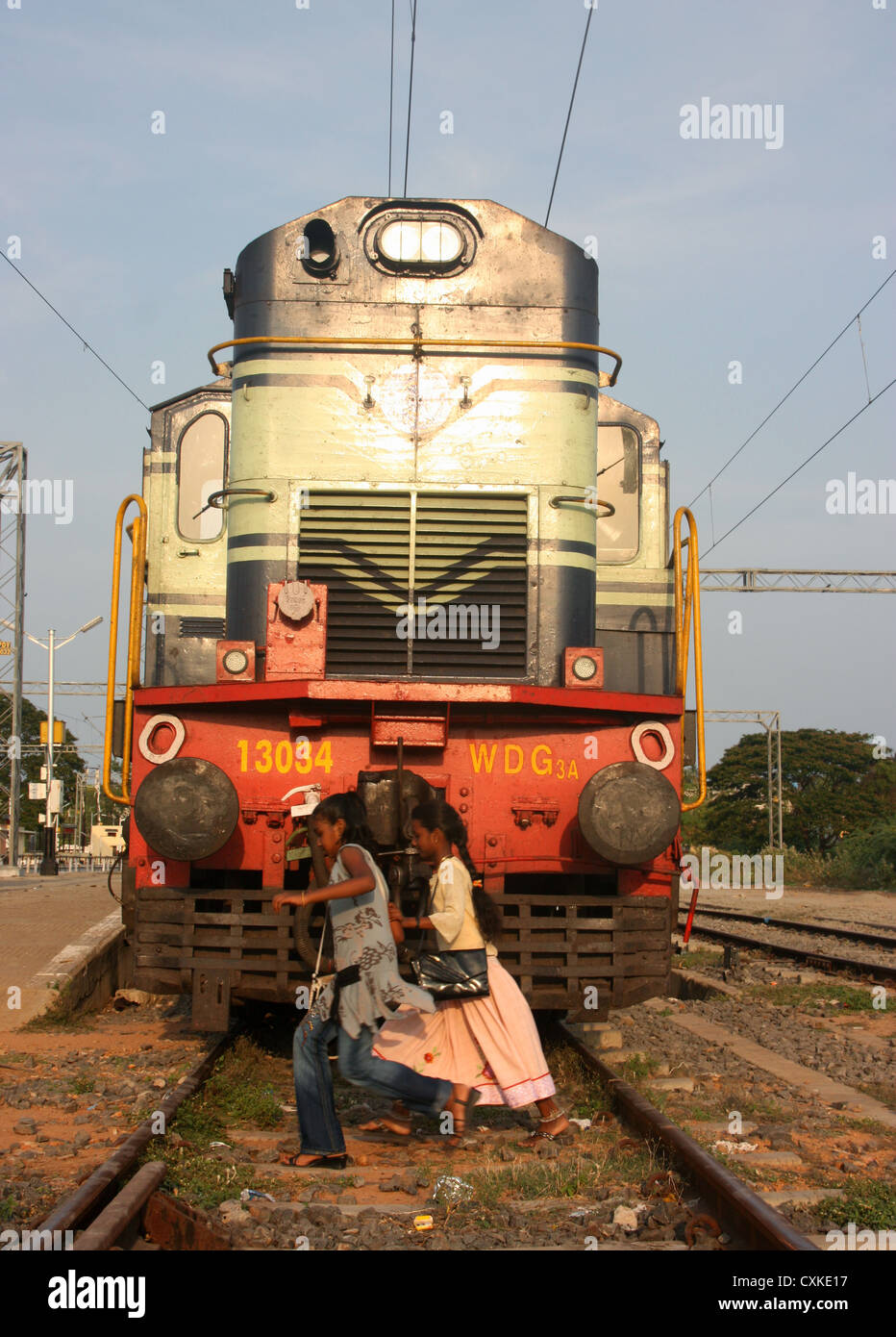 Indian railway crossing hi-res stock photography and images - Alamy
