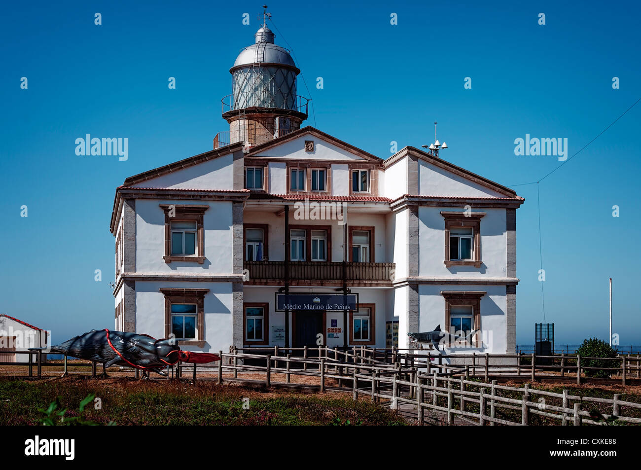 Cabo Peñas in the Gozón council with its lighthouse from the early 20th ...