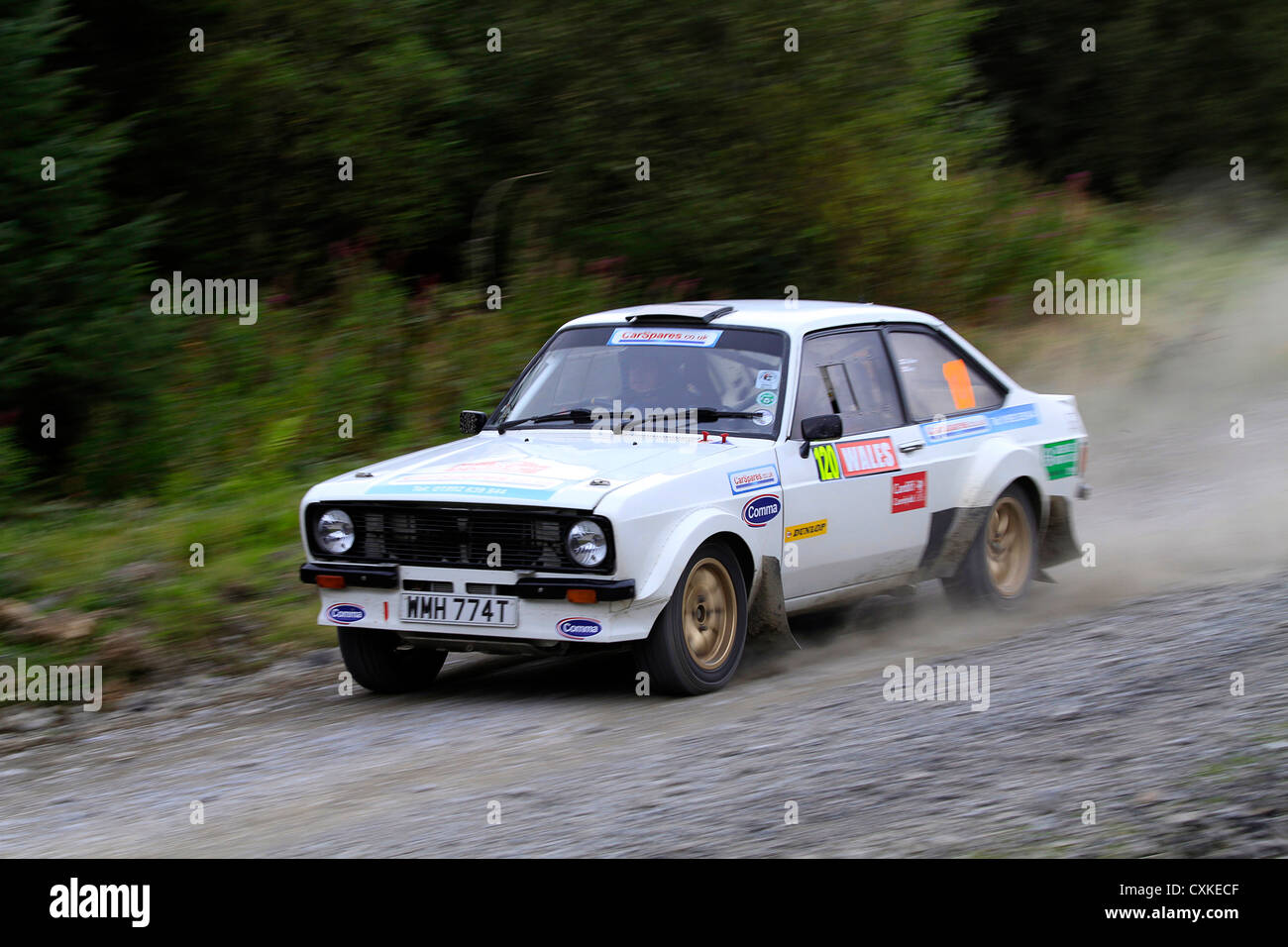 WRC 2012, Wales, ford escort rally car Stock Photo - Alamy
