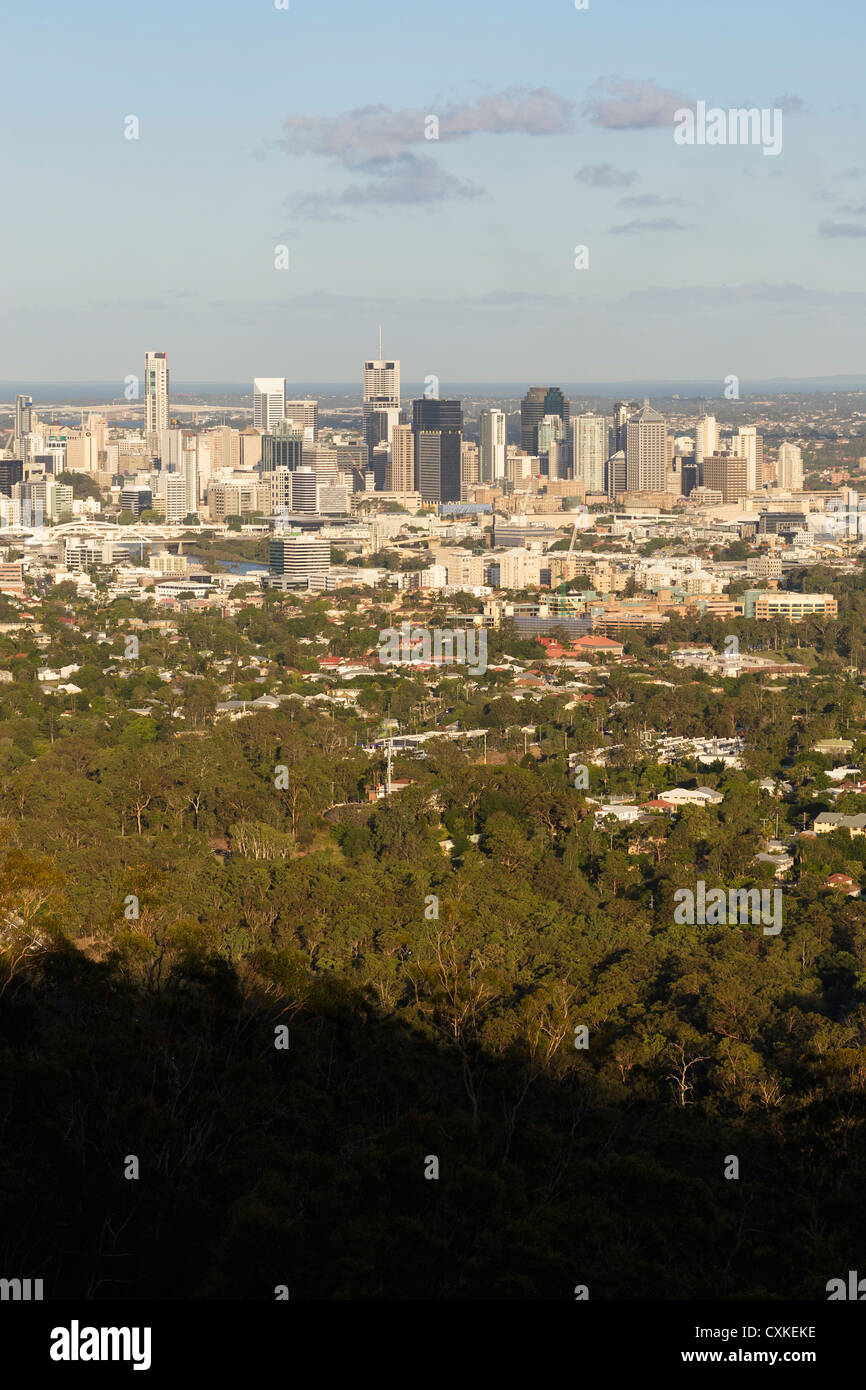 Brisbane view from Mt Coot-tha Stock Photo - Alamy