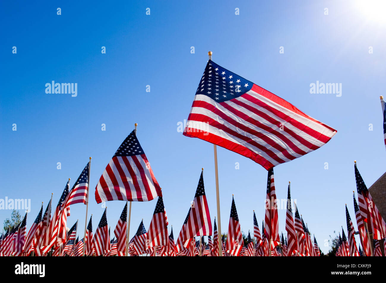 An American Flag display for celebration of a National holiday like ...