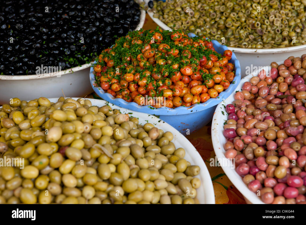 Moroccan green olives hi-res stock photography and images - Alamy