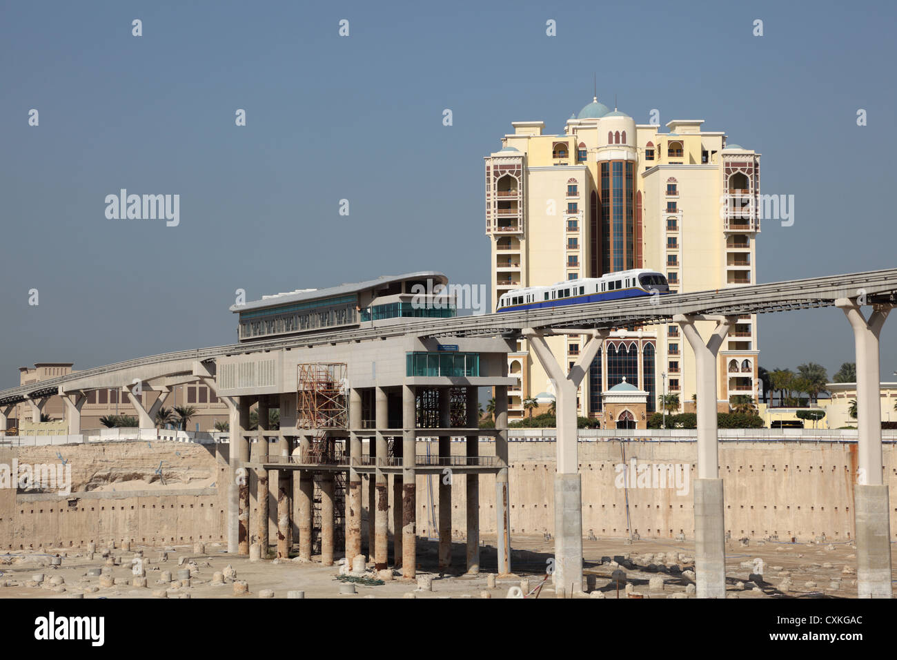 Trump Tower construction site at The Palm Jumeirah in Dubai, United ...