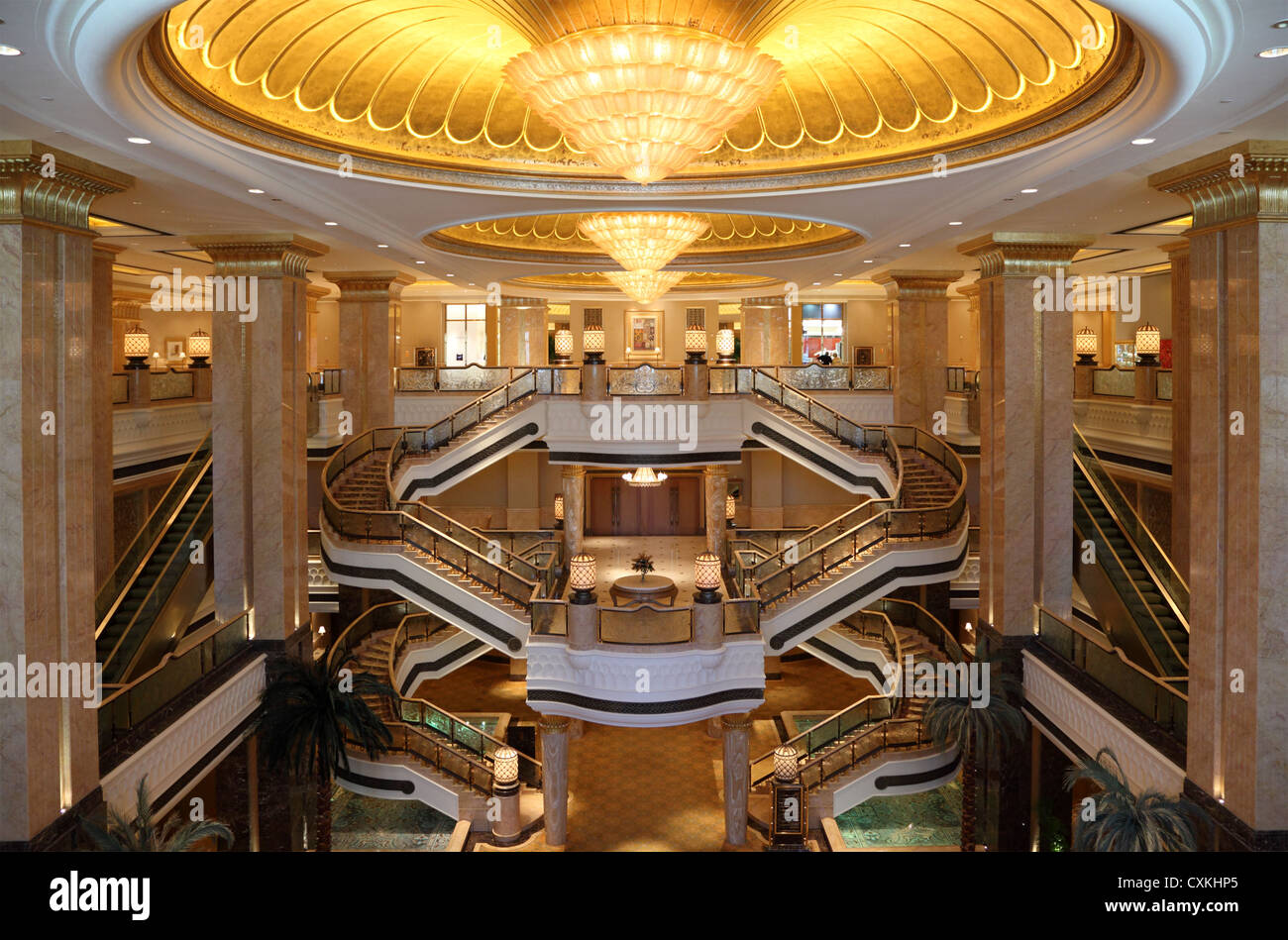 Interior of the Emirates Palace in Abu Dhabi, United Arab Emirates ...