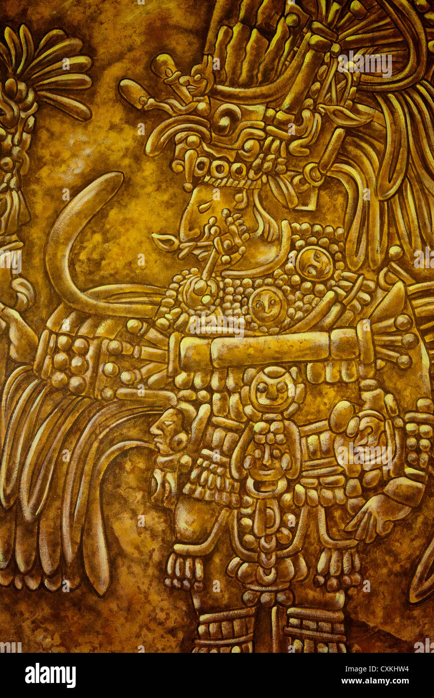 Old Mayan Art Stock Photo - Alamy